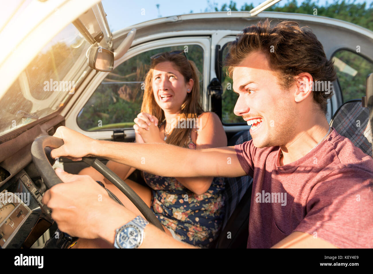 Screaming in the car hi-res stock photography and images - Alamy