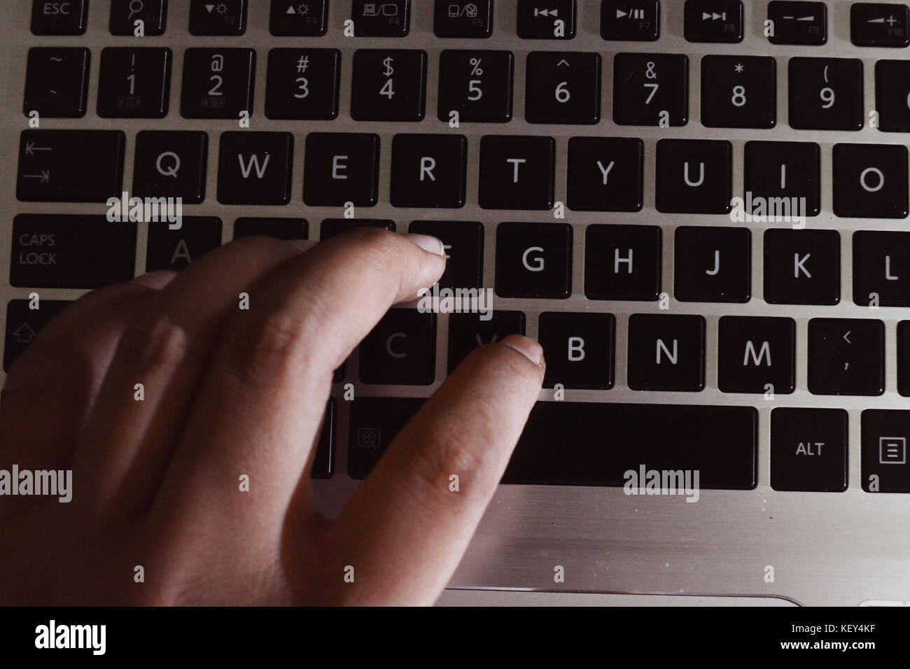 Typing finger hi-res stock photography and images - Alamy