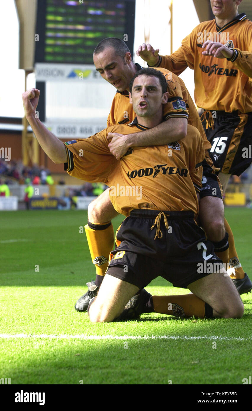 Wolverhampton Wanderers footballer Kevin Muscat celebrates scoring a ...
