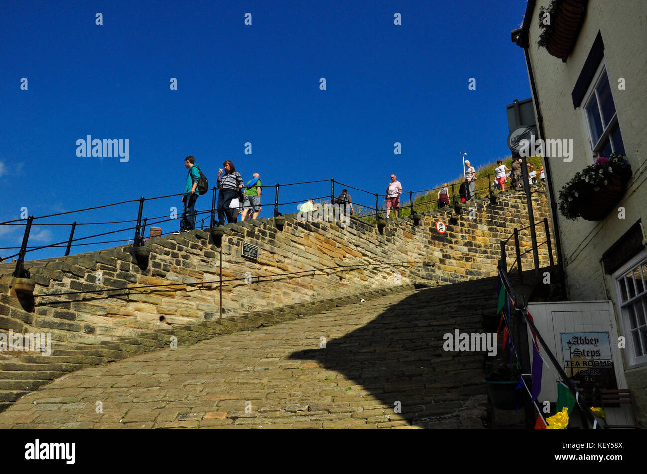 Whitby abbey steps hi-res stock photography and images - Alamy