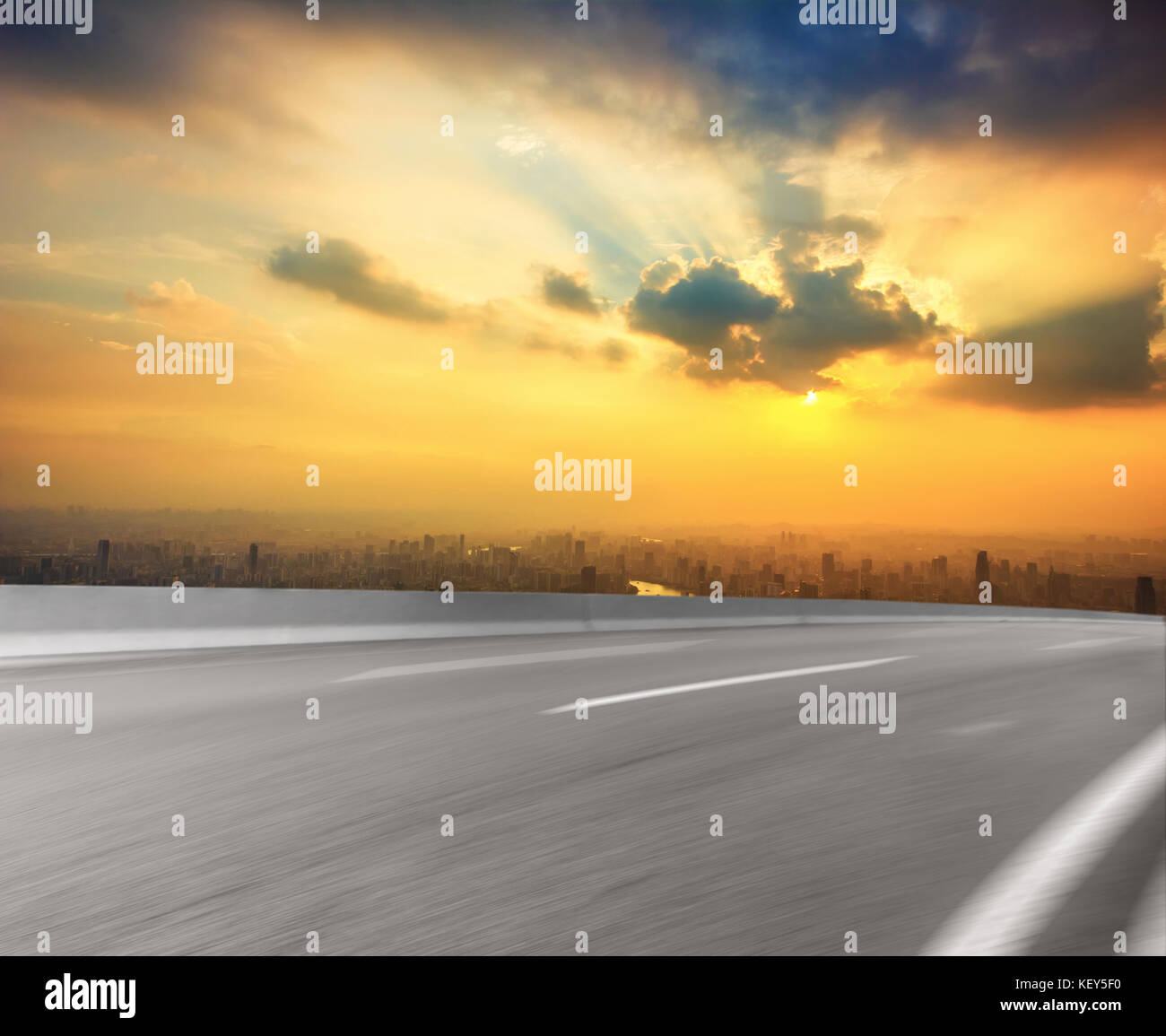 Urban road without car Stock Photo - Alamy