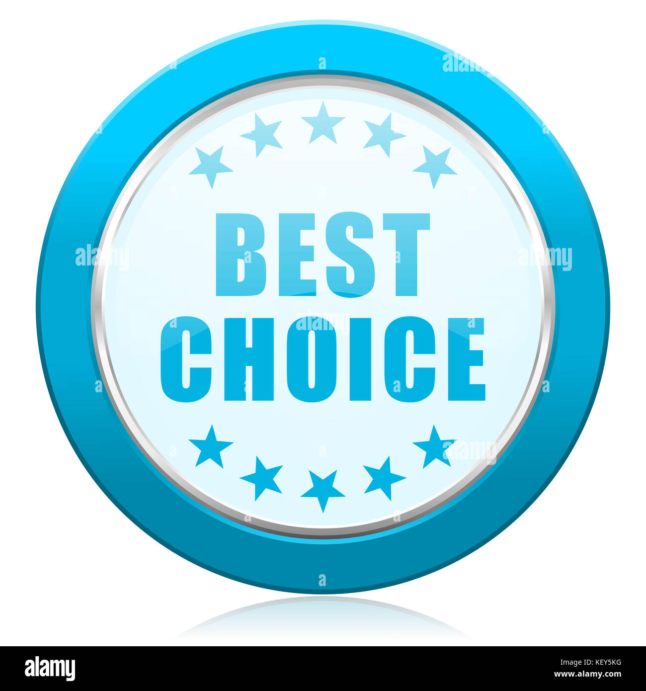 Best choice blue chrome silver metallic border web icon. Round button ...