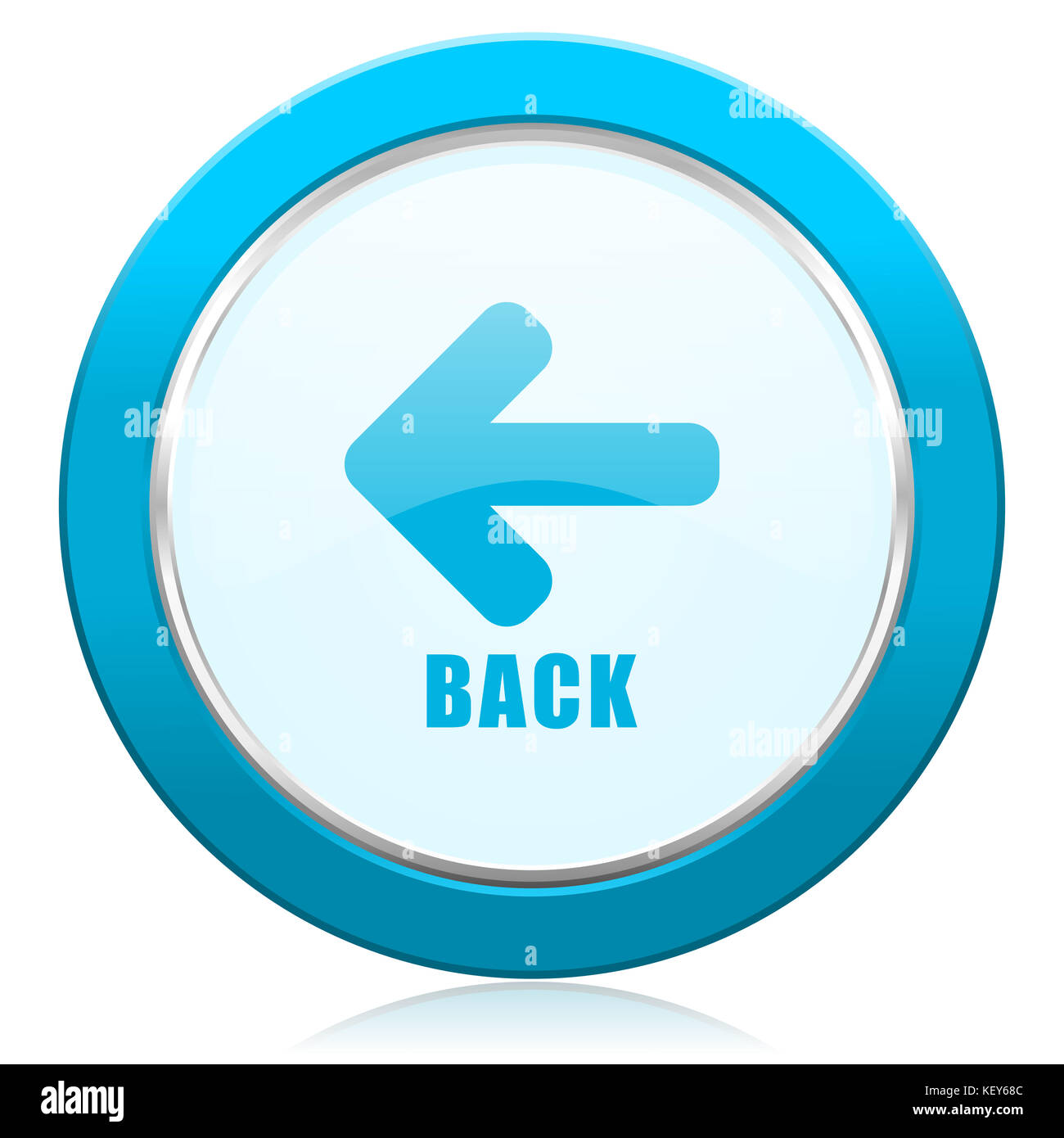 Back Button Icon Blue