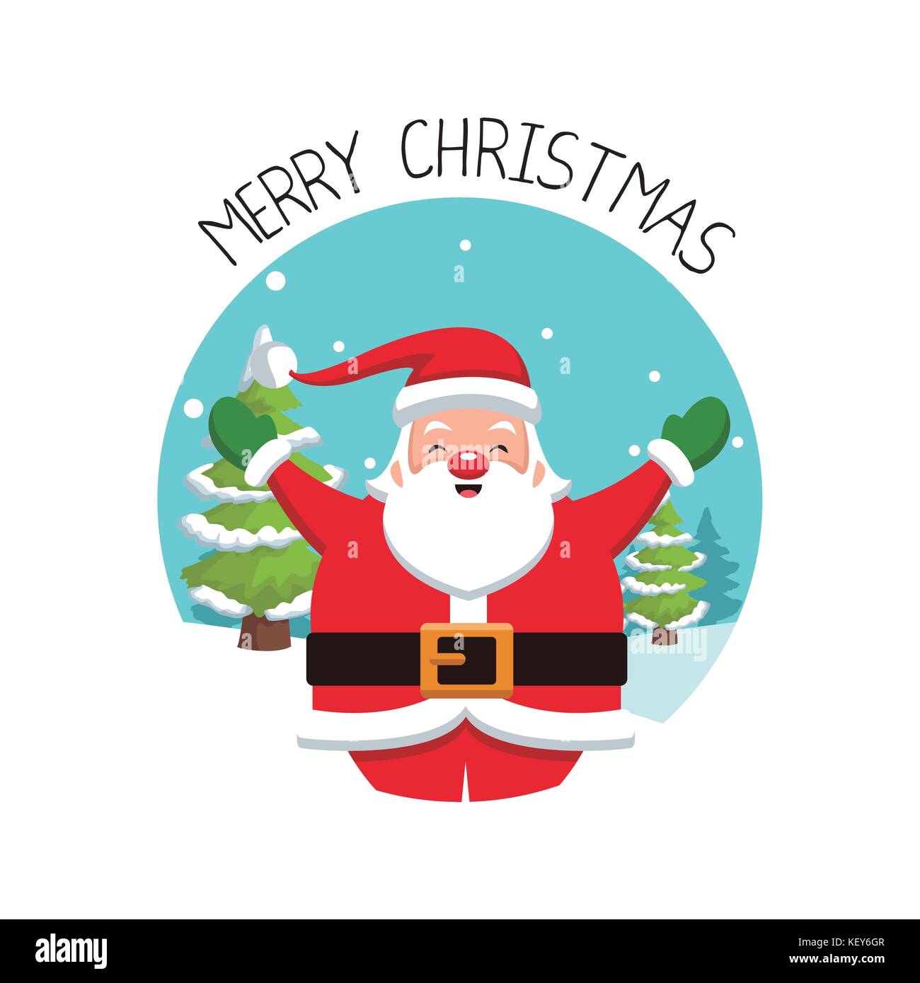 Merry chrismtas card cartoon Stock Vector Image & Art - Alamy