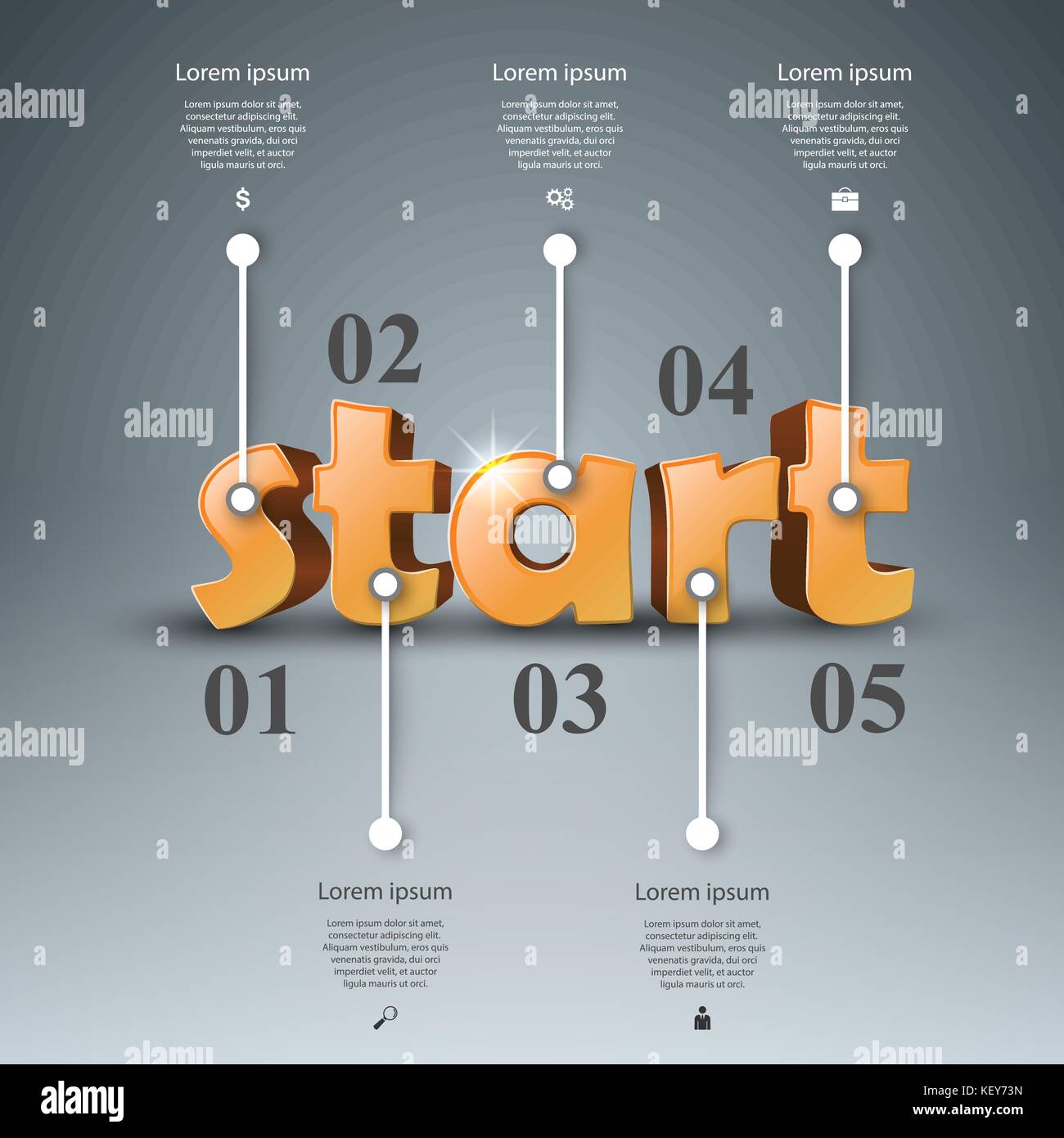 Start 3d business infographics Stock Vector Image & Art - Alamy