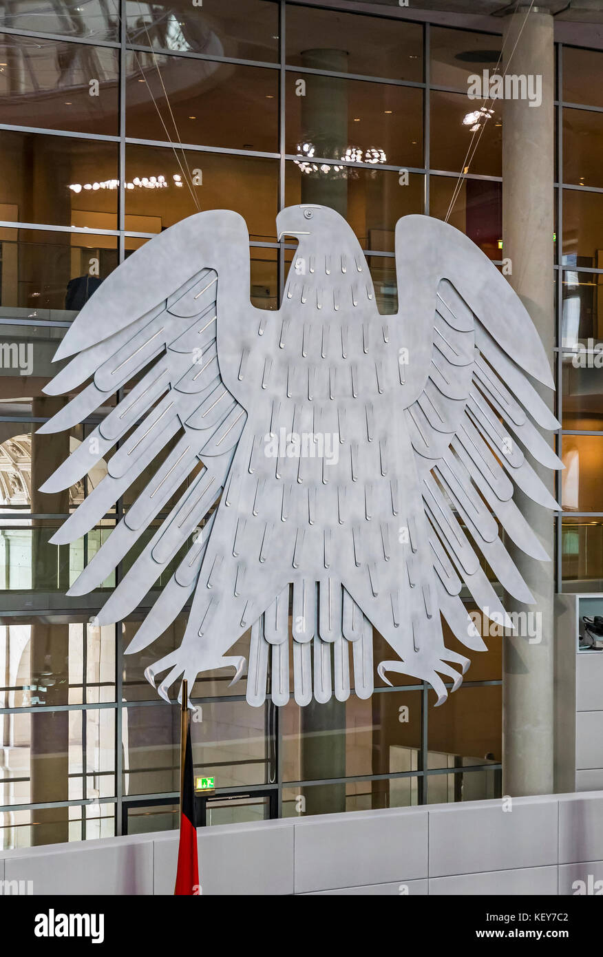 Big statue of Bundesadler (German for "Federal Eagle"), Coat of arms of ...