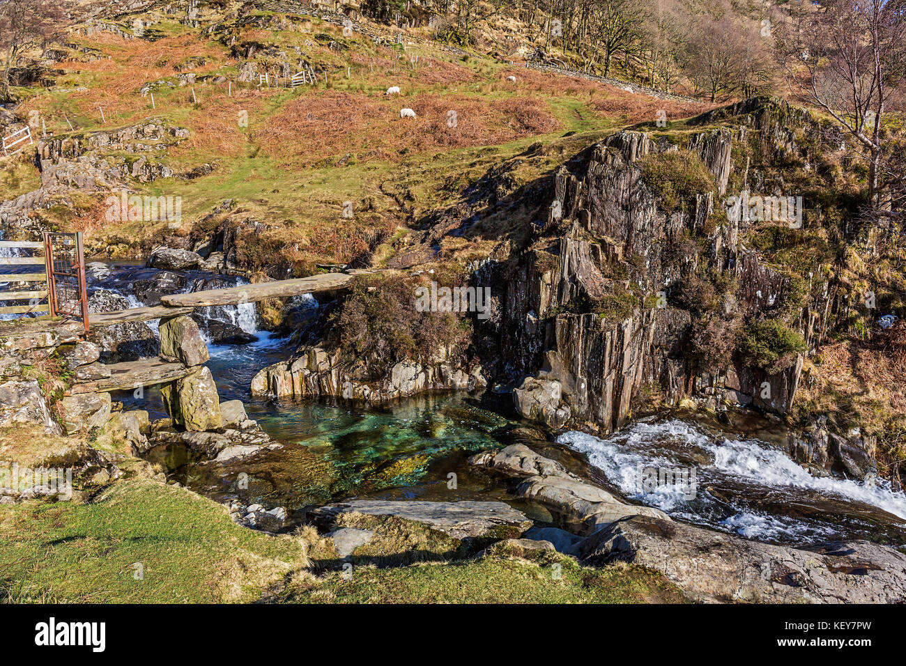 Afon cwm llan waterfall hi-res stock photography and images - Alamy
