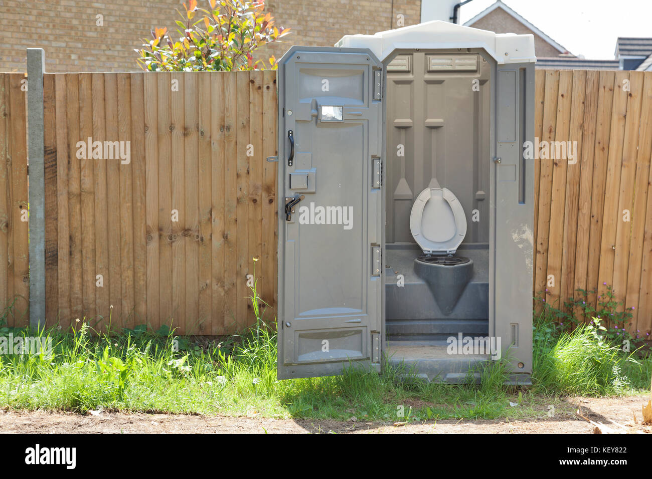 Portable toilet door open hi-res stock photography and images - Alamy
