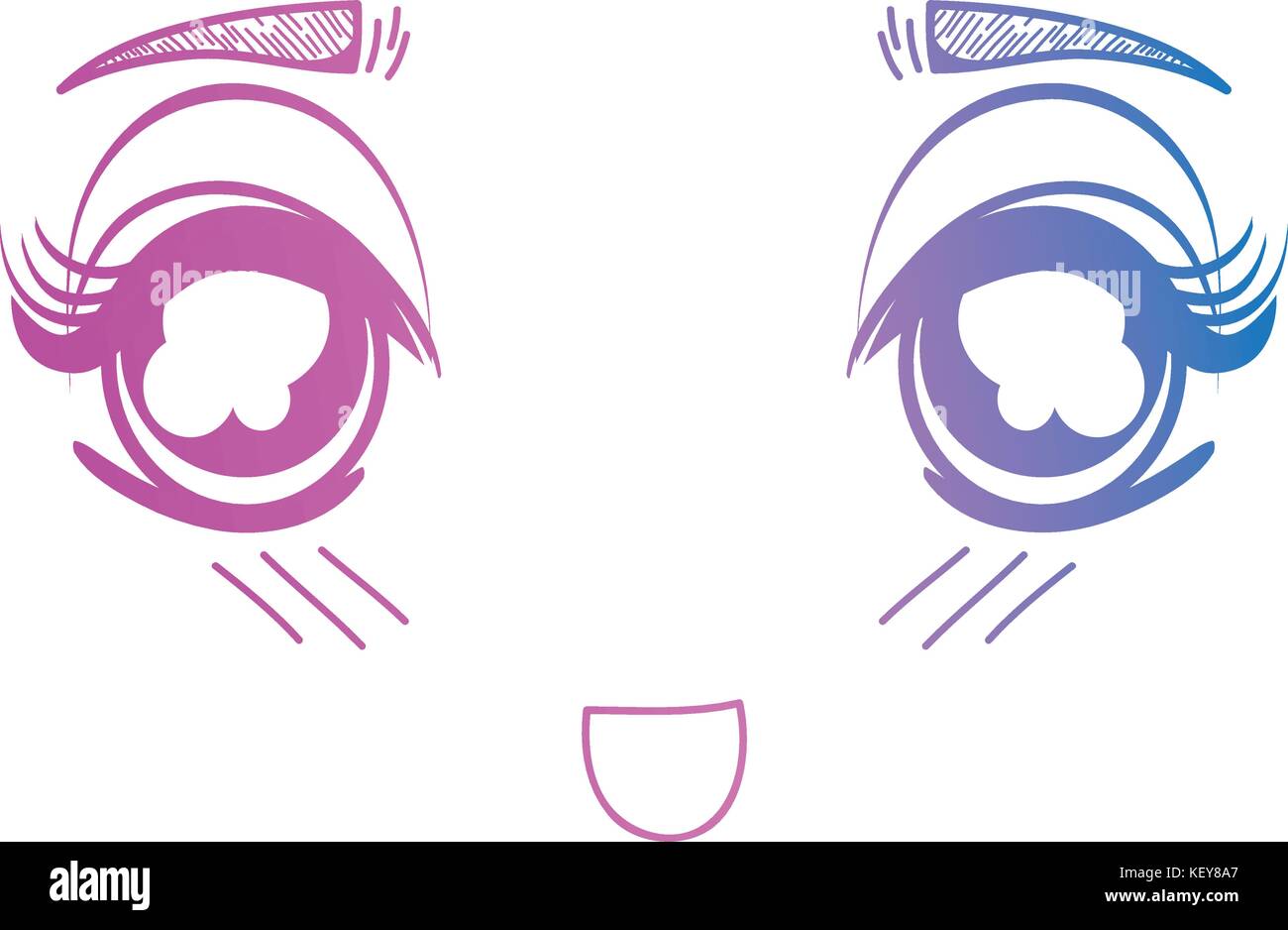 Anime girl face hi-res stock photography and images - Alamy