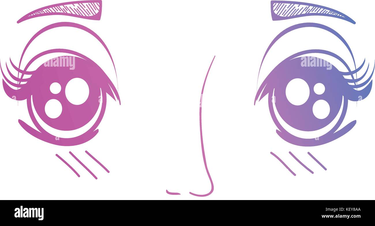 Cheerful anime girl Stock Vector Images - Alamy