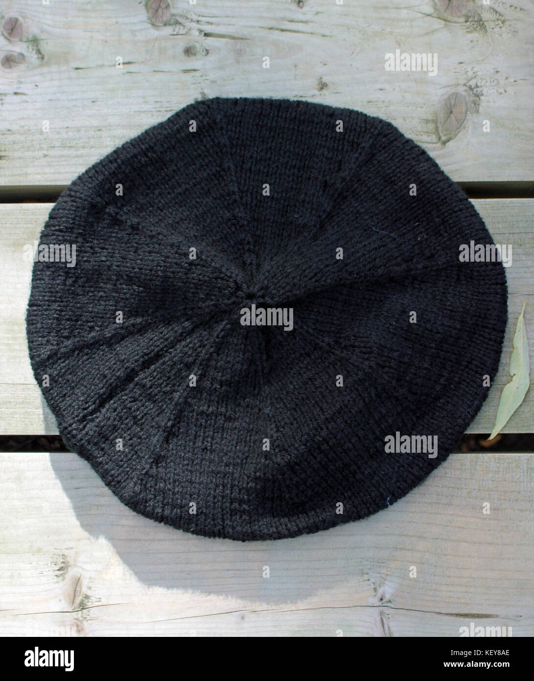 Cw 5031 Adult’s Beret in Black An Adult’s Beret hand knitted by Carole ...