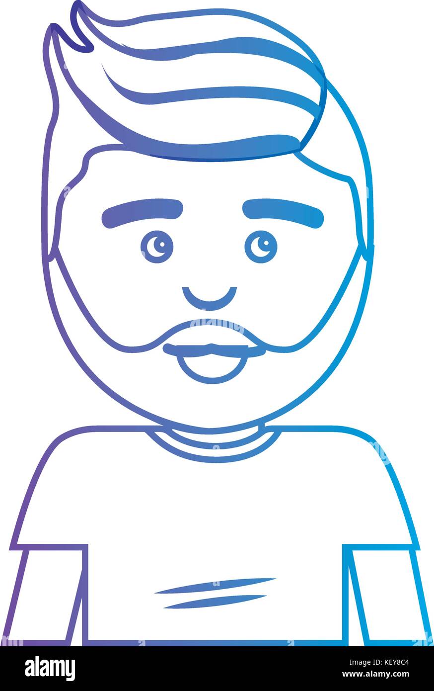 line man with hairstyle and t-shirt design Stock Vector Image & Art - Alamy