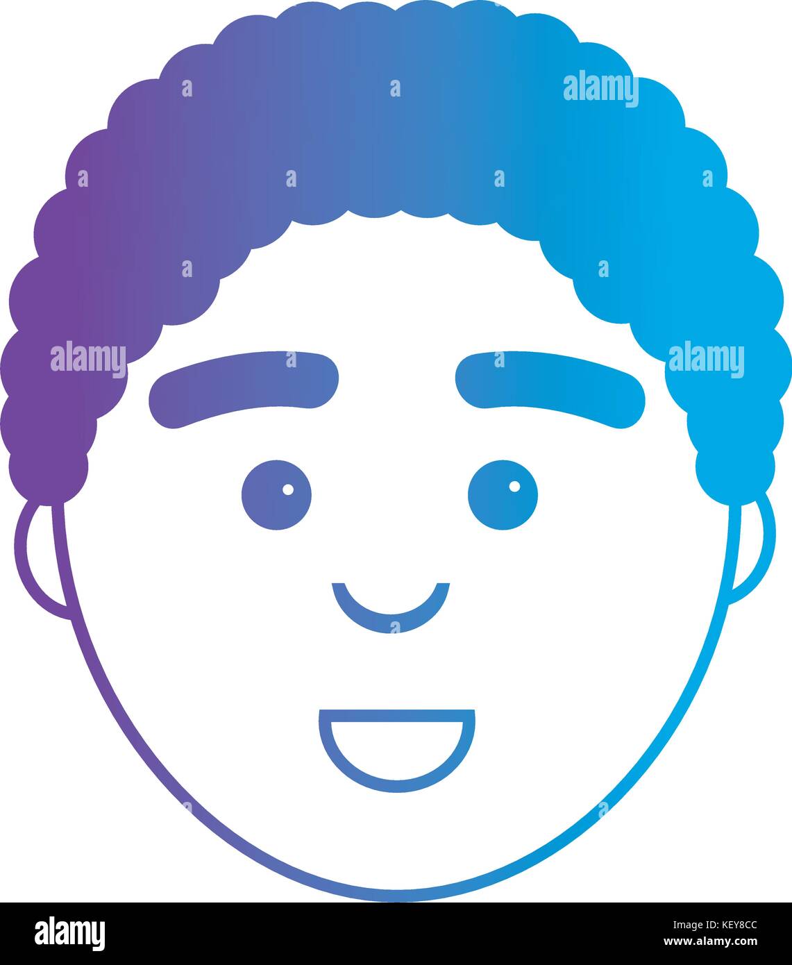 line avatar man head with hairstyle Stock Vector Image & Art - Alamy