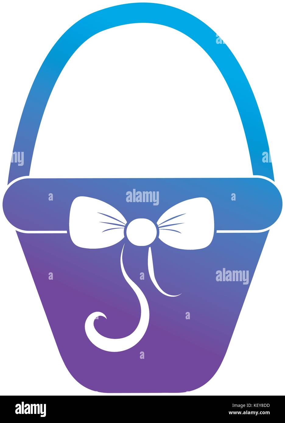 line hamper with ribbom bow decoration design Stock Vector Image & Art ...