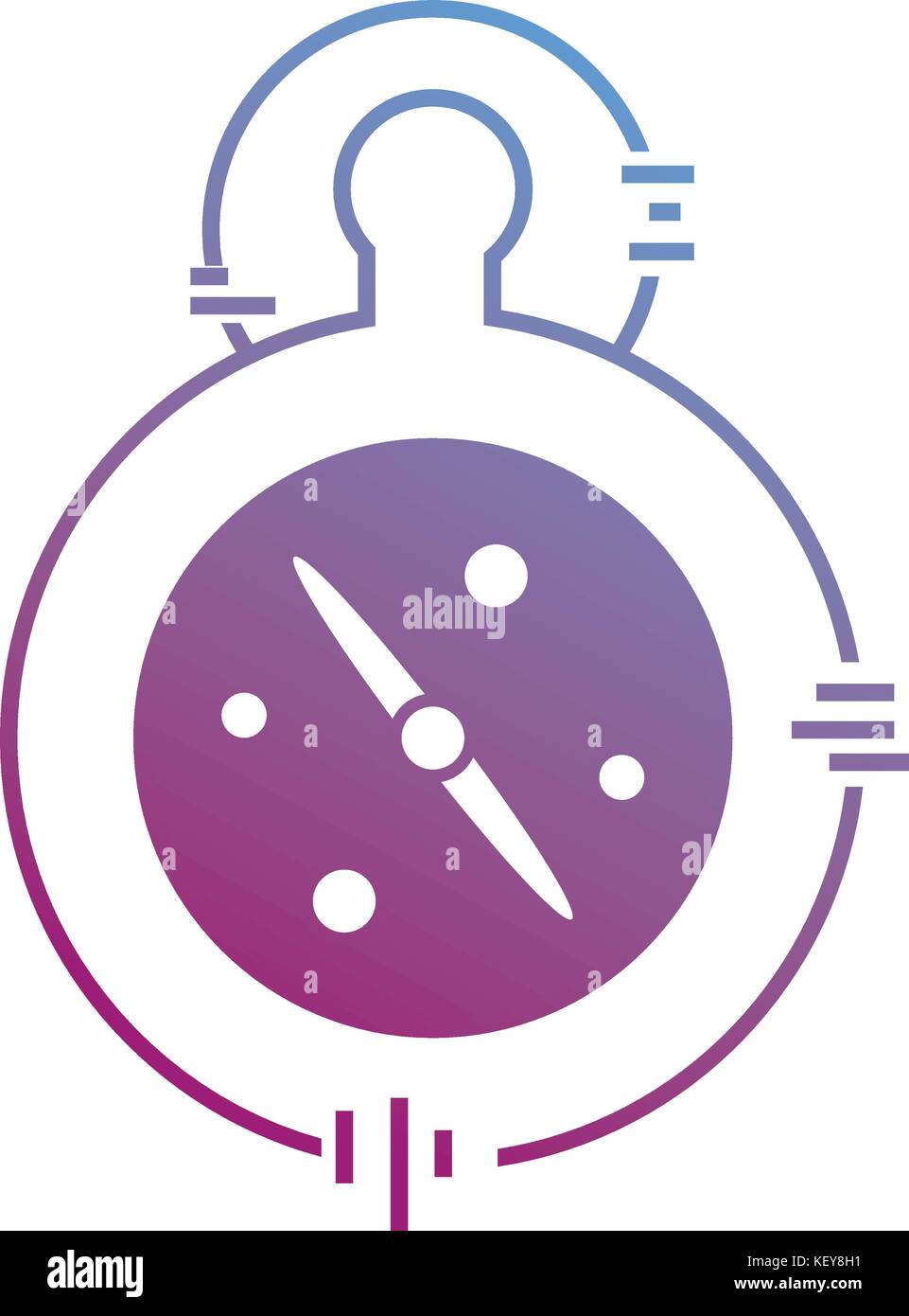 contour chronometer object to know the time precision Stock Vector ...