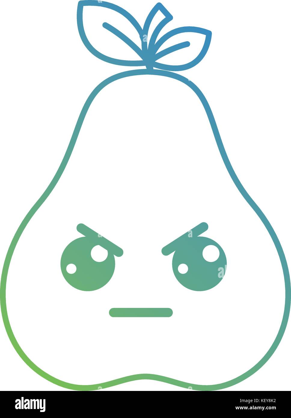 Kawaii cute angry pear fruit hi-res stock photography and images - Alamy