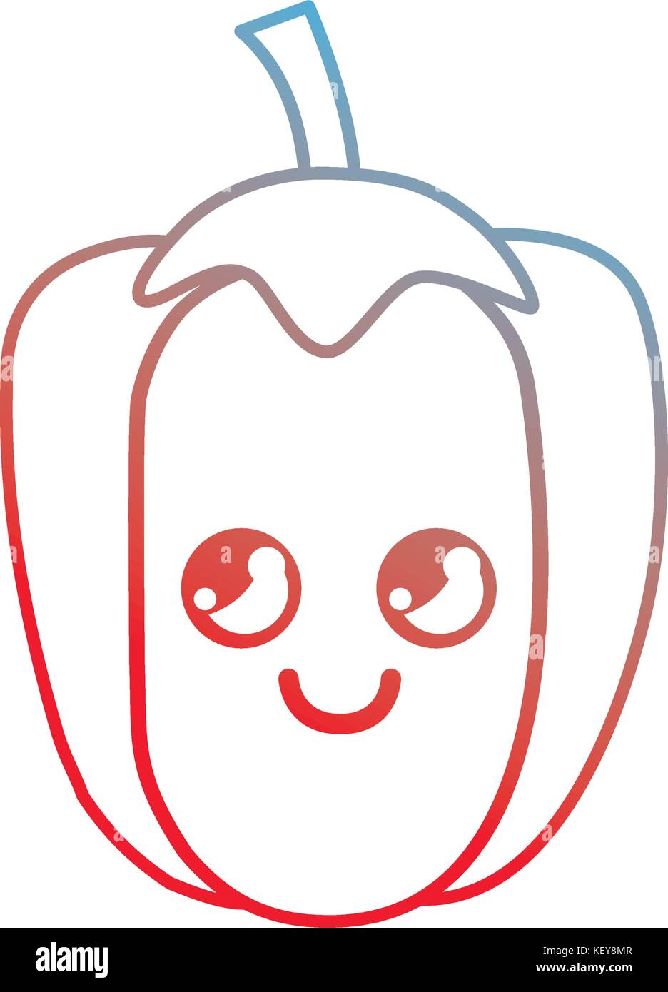 Kawaii cute happy pepper vegetable hi-res stock photography and images ...