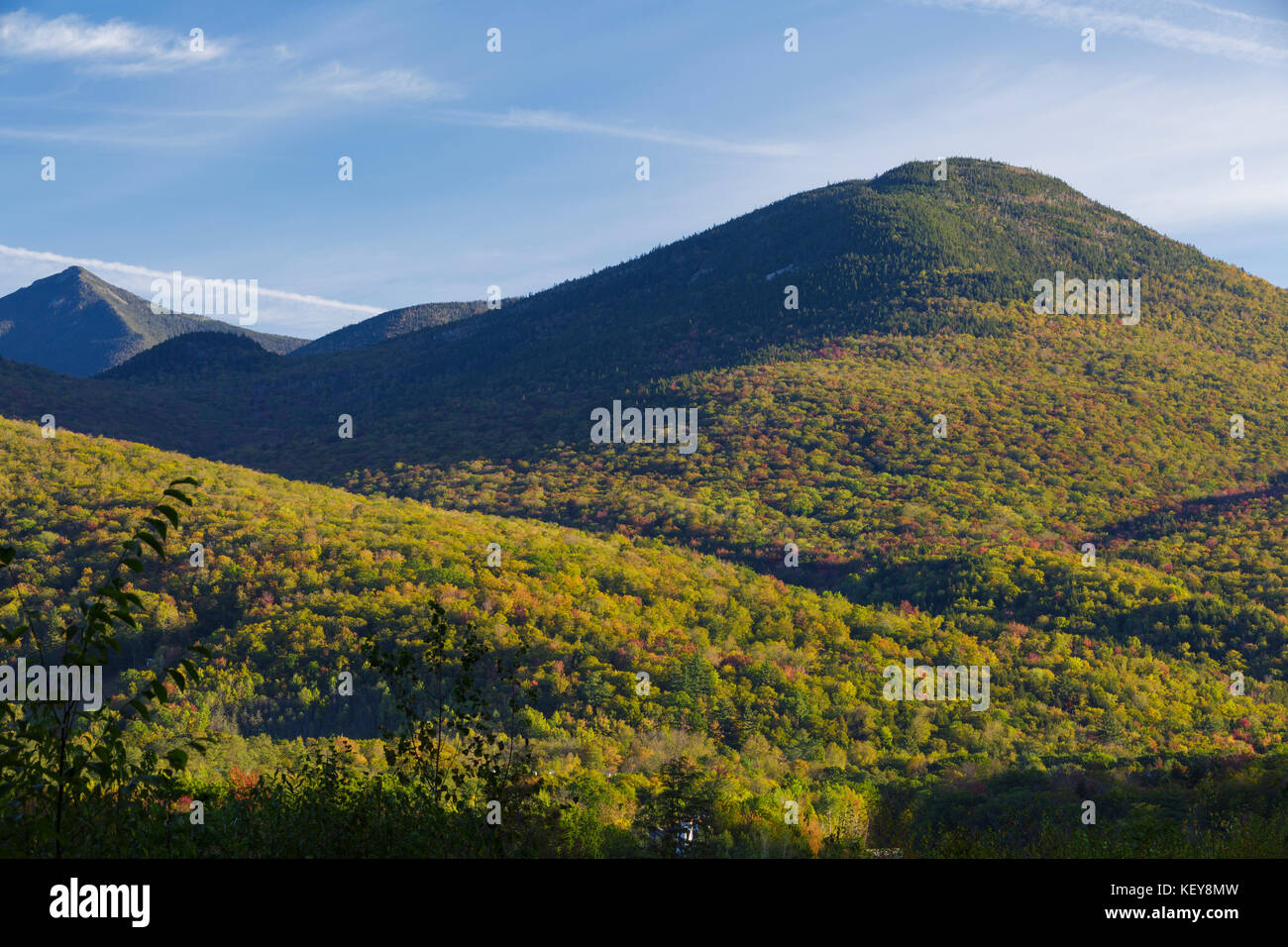 Big Coolidge Mountain in Lincoln, New Hampshire on an autumn morning ...