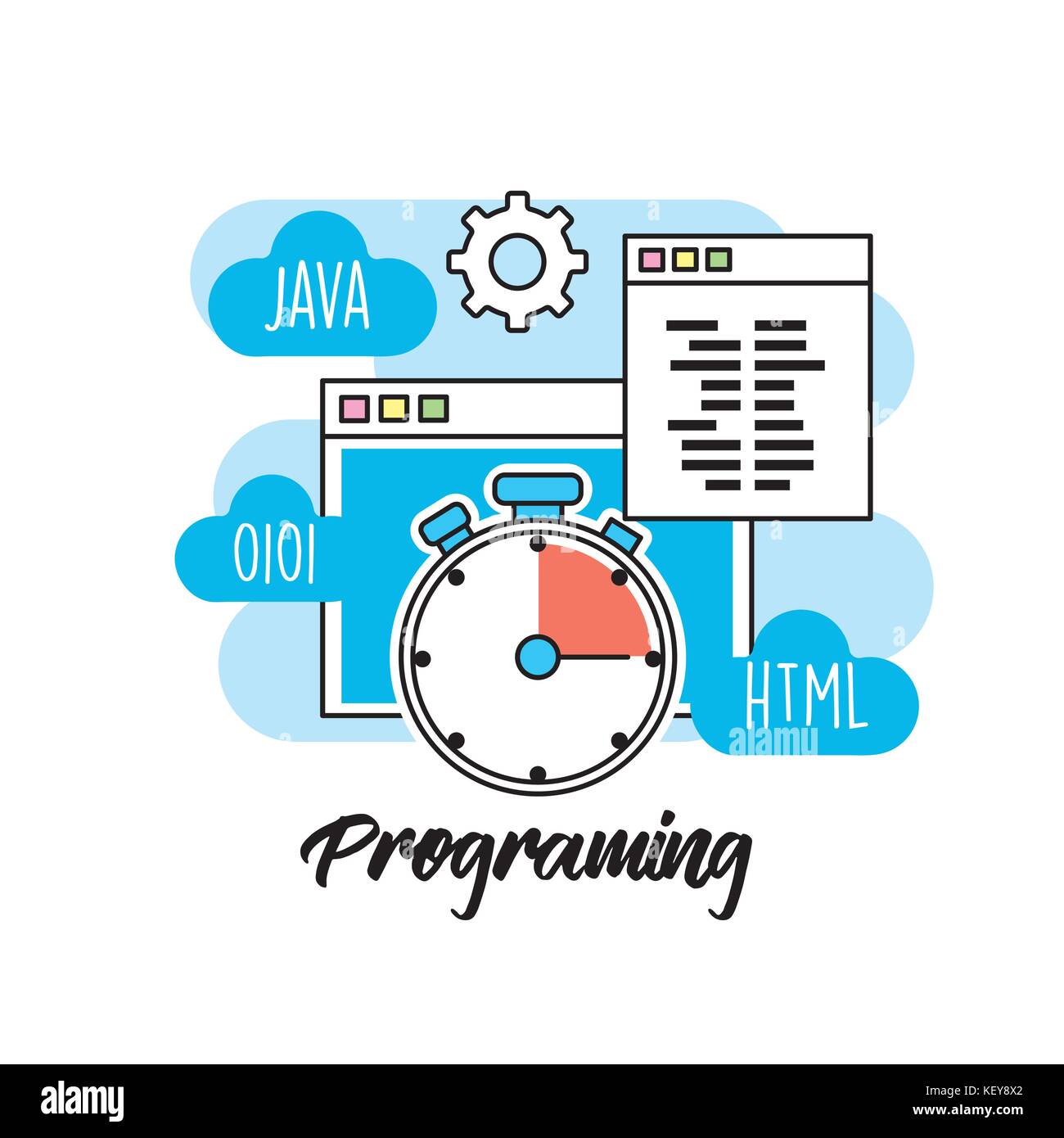 technology information programming system code Stock Vector Image & Art - Alamy