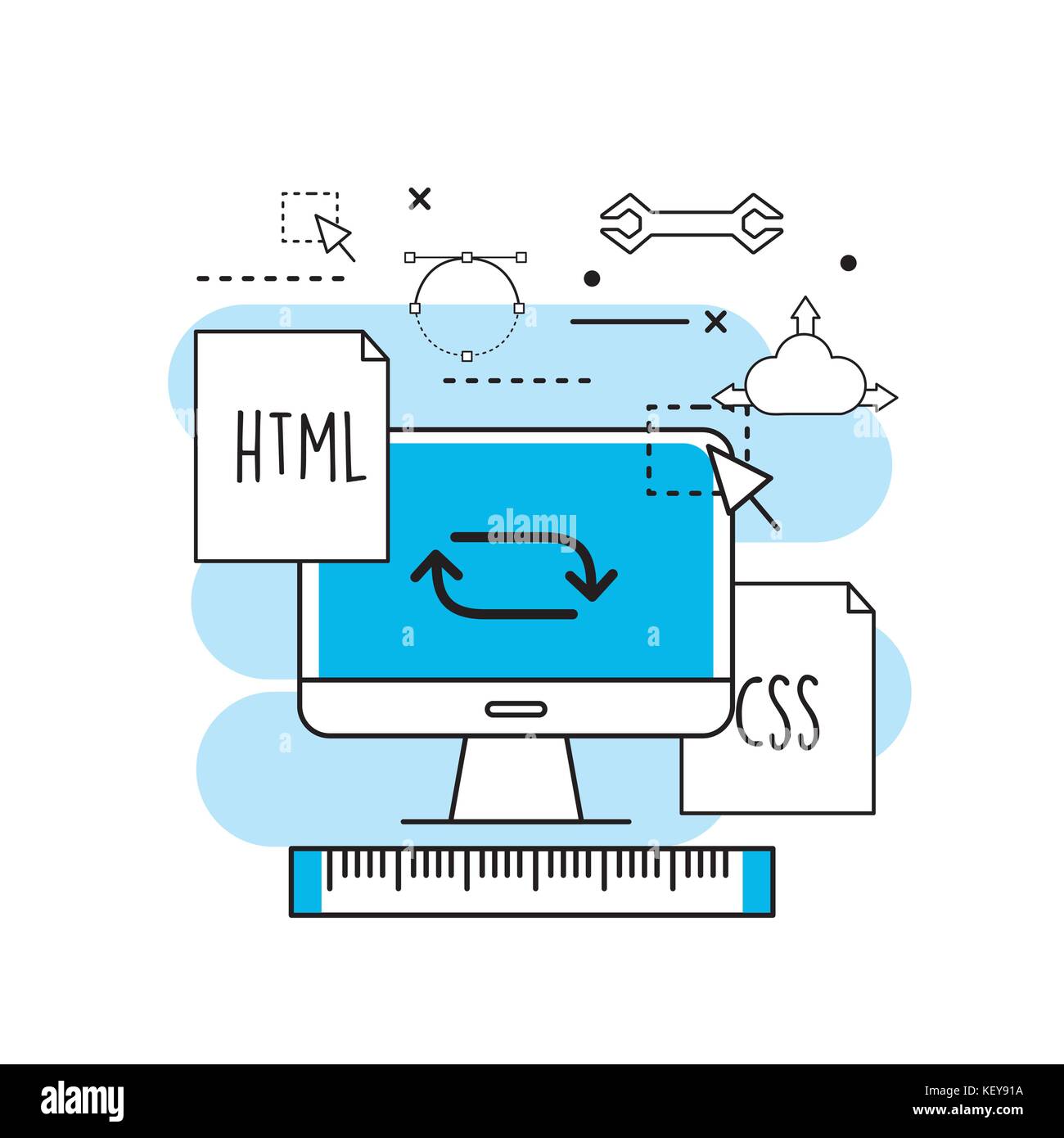 system programming technology with website code Stock Vector Image ...
