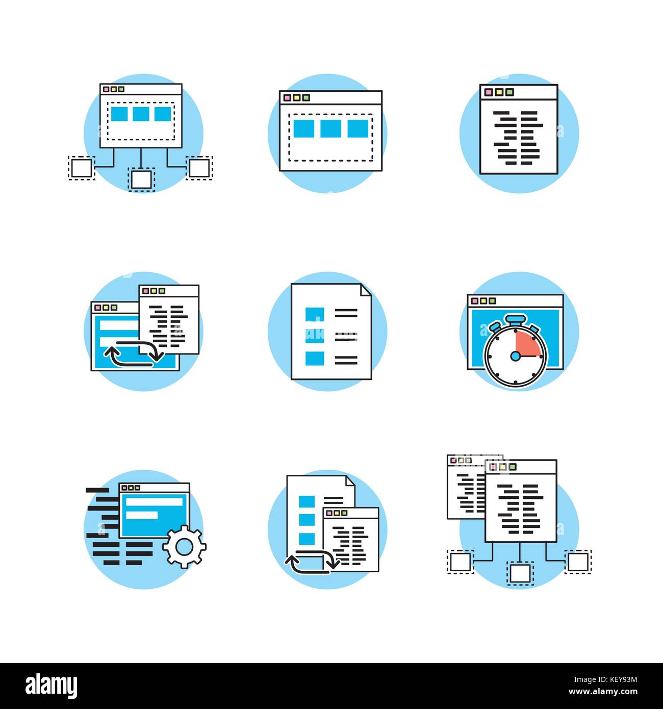 set webside code programmer technology Stock Vector Image & Art - Alamy