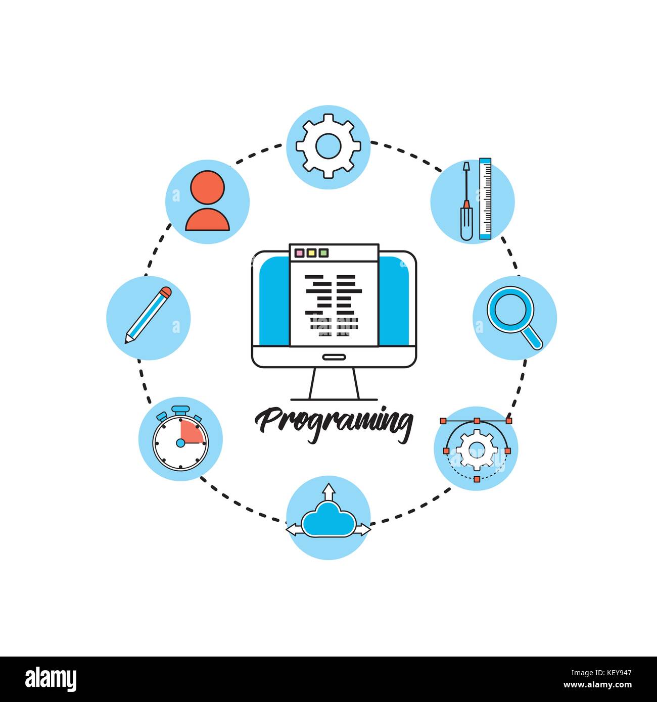 set webside code programmer technology Stock Vector Image & Art - Alamy