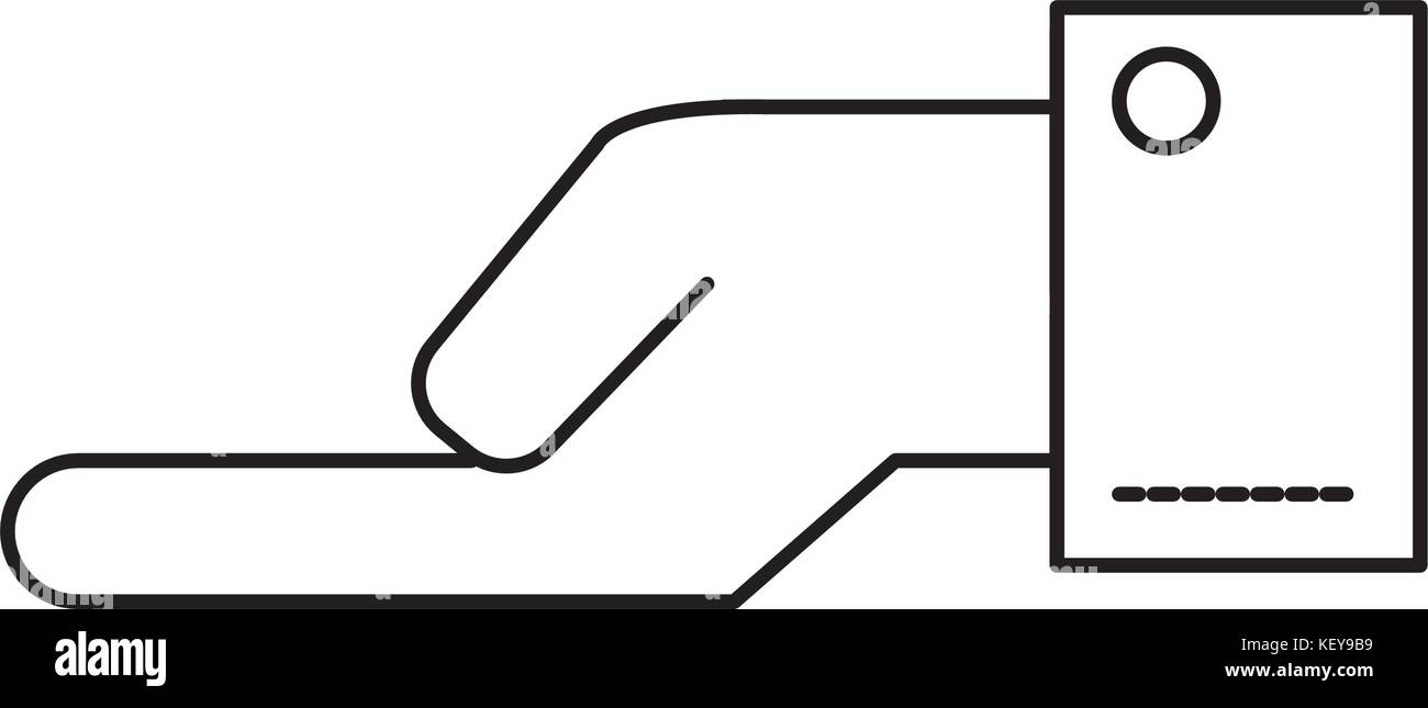 line businessman hand with palm and fingers design Stock Vector Image ...