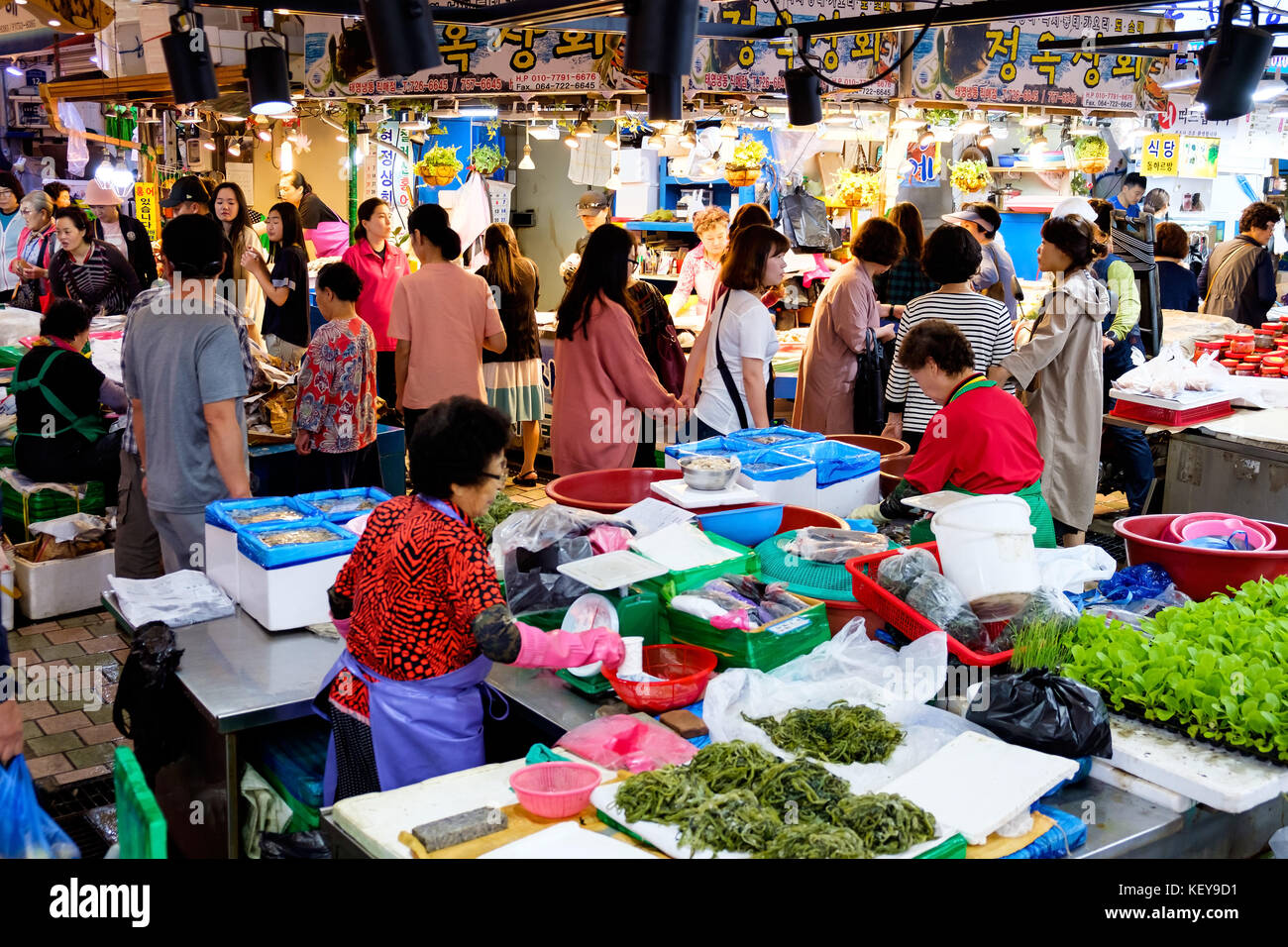 Jeju Dongmun Market Stock Photo - Alamy