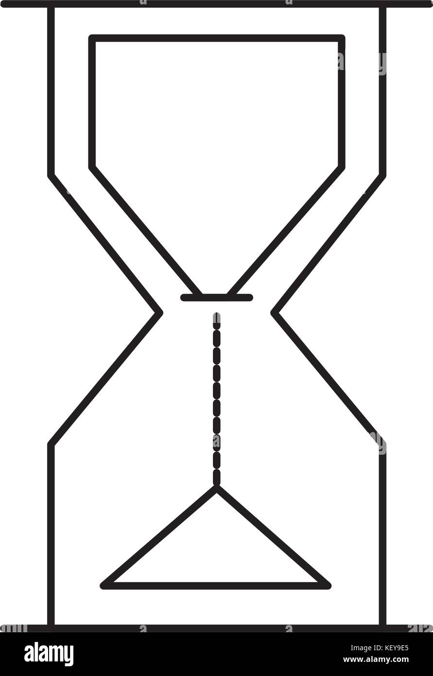line hourglass object design to know the time Stock Vector Image & Art ...