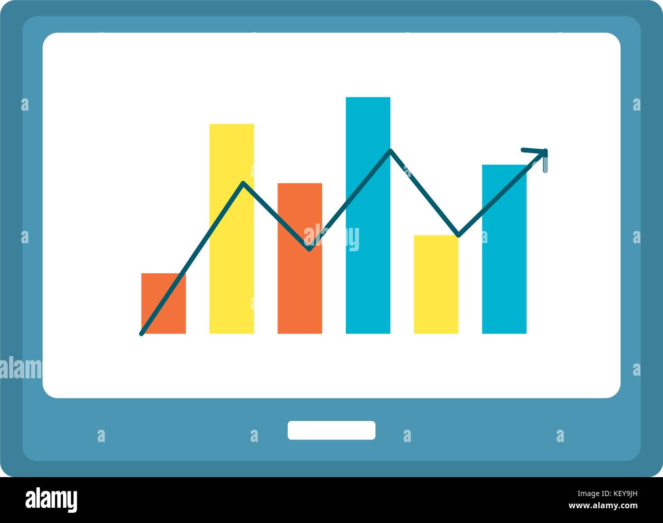 screen technology with statistics bar diagram Stock Vector Image & Art ...