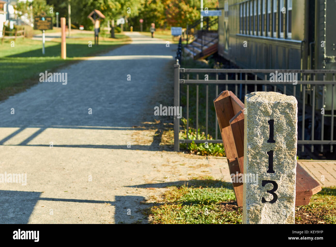 The Great Allegheny Passage, a rail trail, at West Newton, Pennsylvania ...