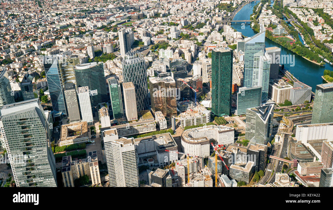 Aerial View of the Financial District La Défense, Paris France Stock ...