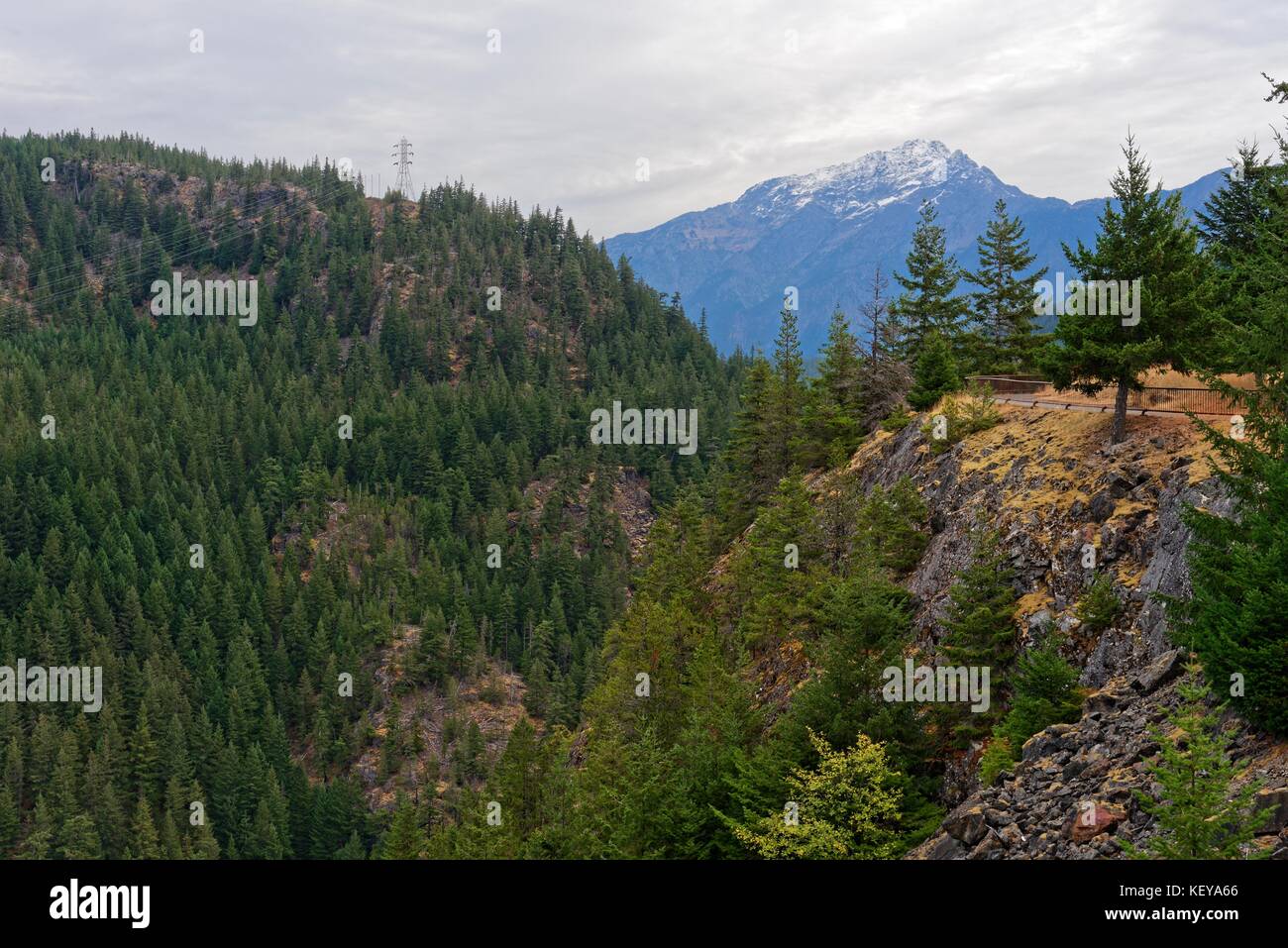 View from the Diablo Lake Overlook, North Cascades National Park Stock ...