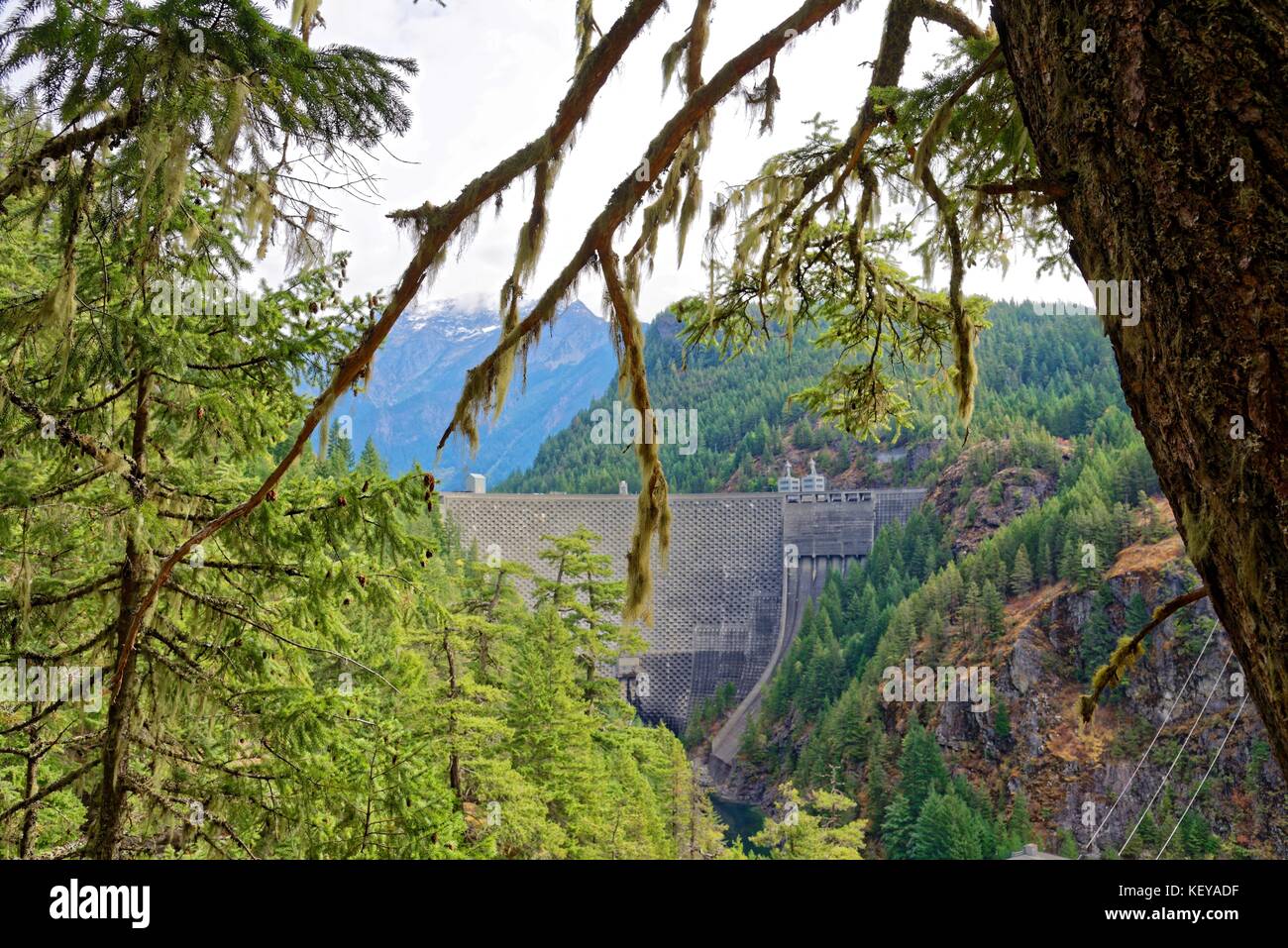 Ross Dam in North Cascades National Park, Washington as viewed from the ...