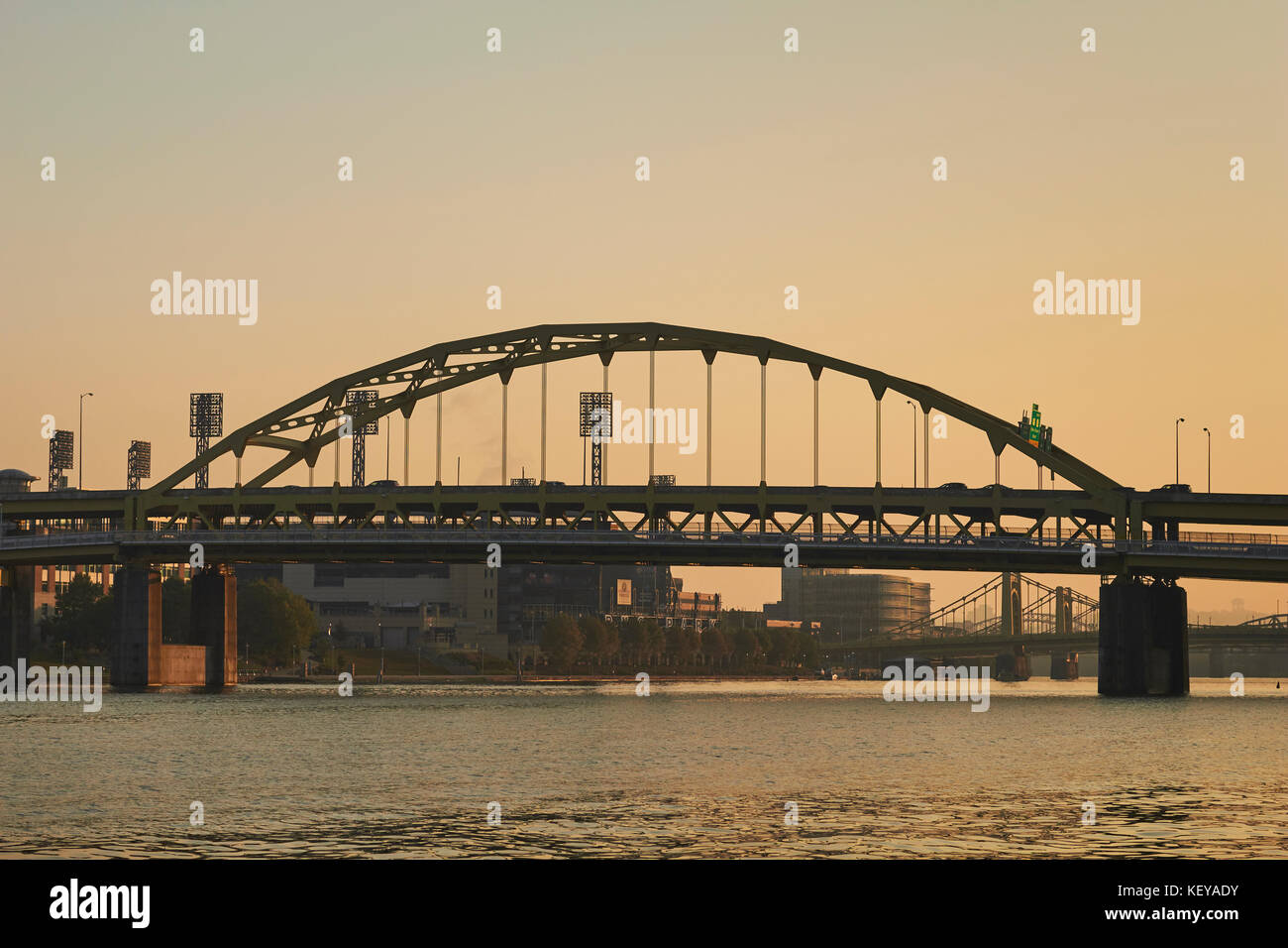The Allegheny River at downtown Pittsburgh, Pennsylvania, USA Stock ...