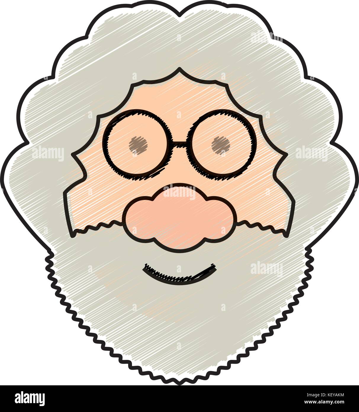 cartoon old man icon over white background vector illustration Stock ...