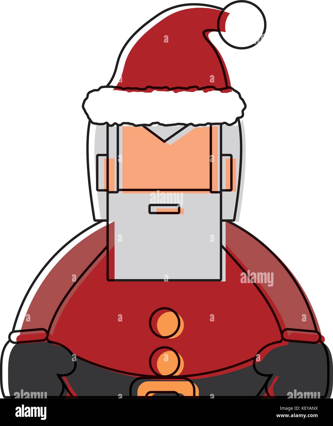 avatar santa claus icon over white background colorful design vector ...
