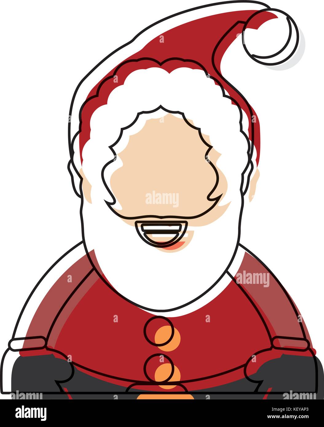 avatar santa claus icon over white background colorful design vector ...
