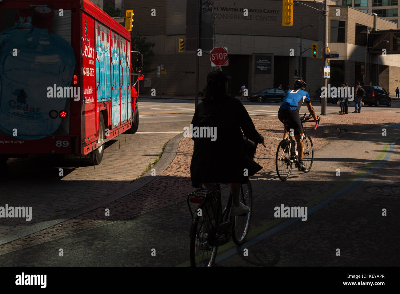 People using bike paths in Toronto, Caada Stock Photo - Alamy