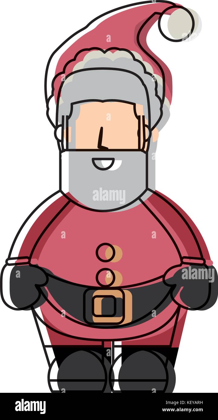 avatar santa claus icon over white background colorful design vector ...