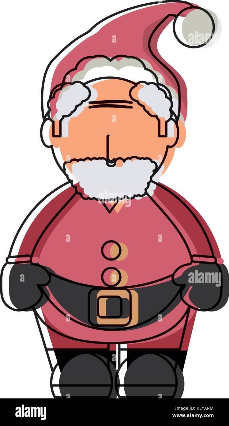 avatar santa claus icon over white background colorful design vector ...