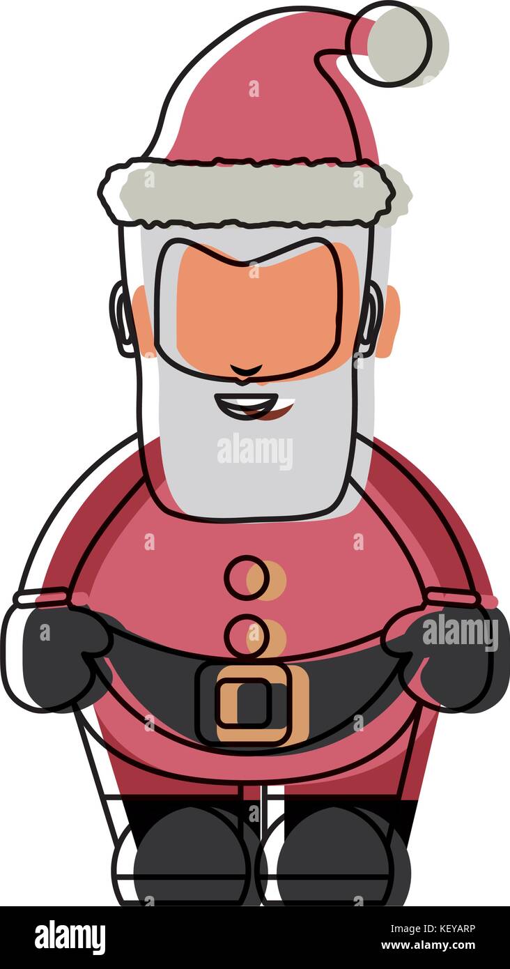 avatar santa claus icon over white background colorful design vector ...