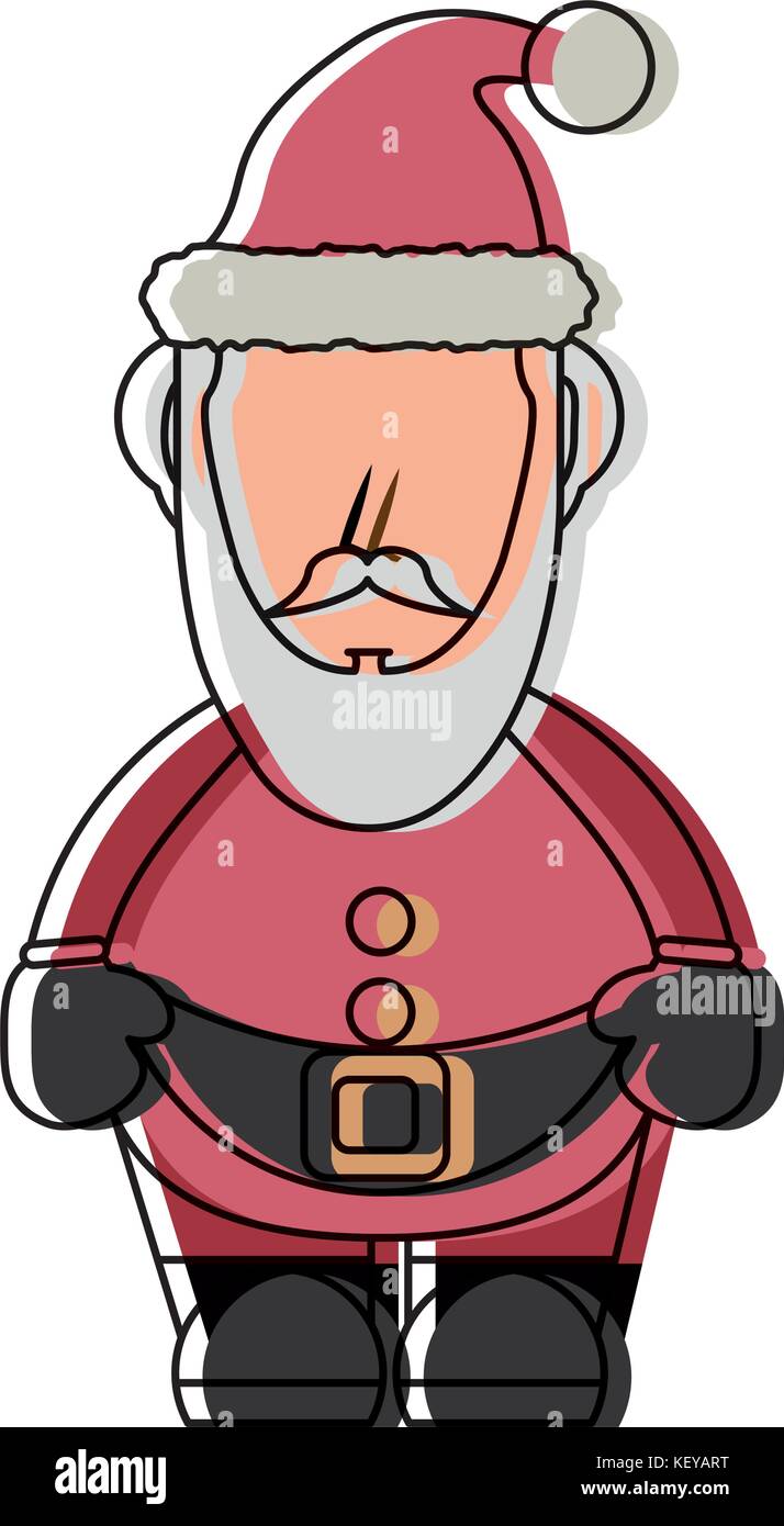 avatar santa claus icon over white background colorful design vector ...