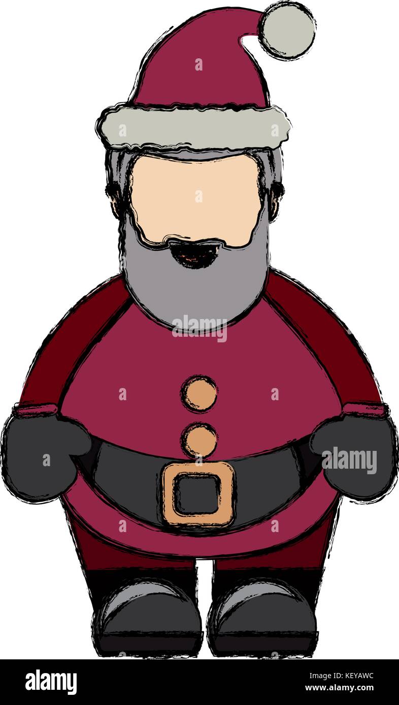 avatar santa claus icon over white background colorful design vector ...