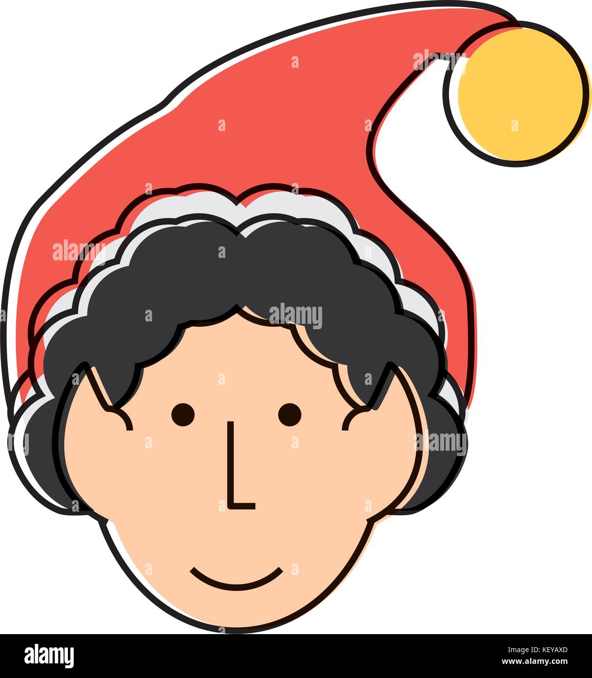 cartoon Santa helper icon over white background vector illustration ...