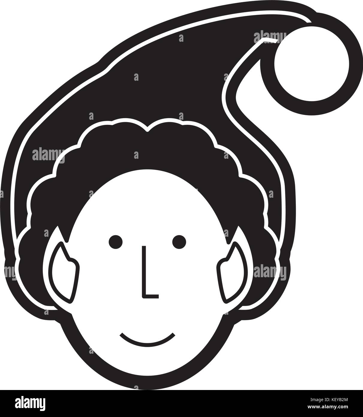 cartoon Santa helper icon over white background vector illustration ...