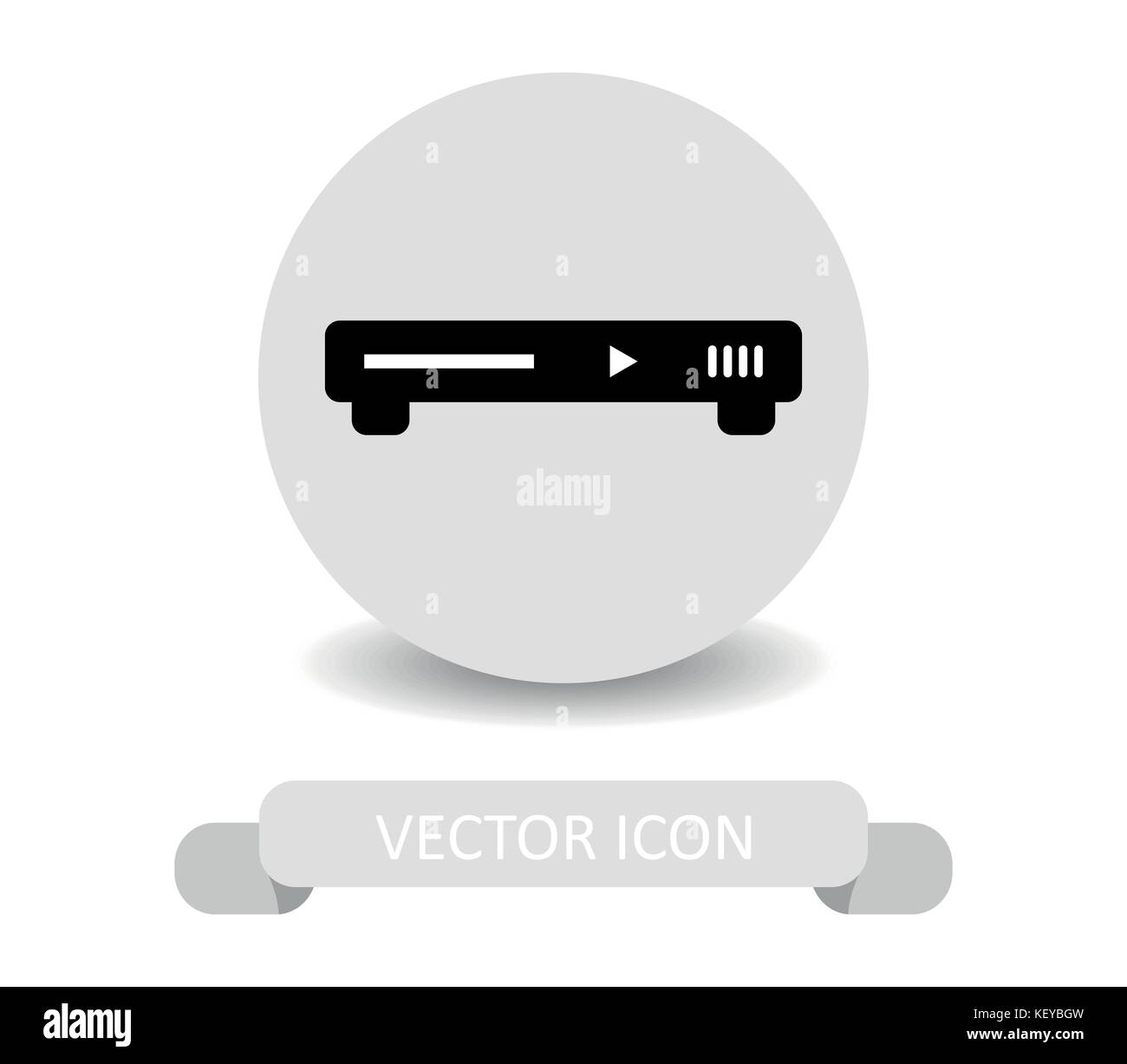 dvd player icon on white background Stock Vector Image & Art - Alamy