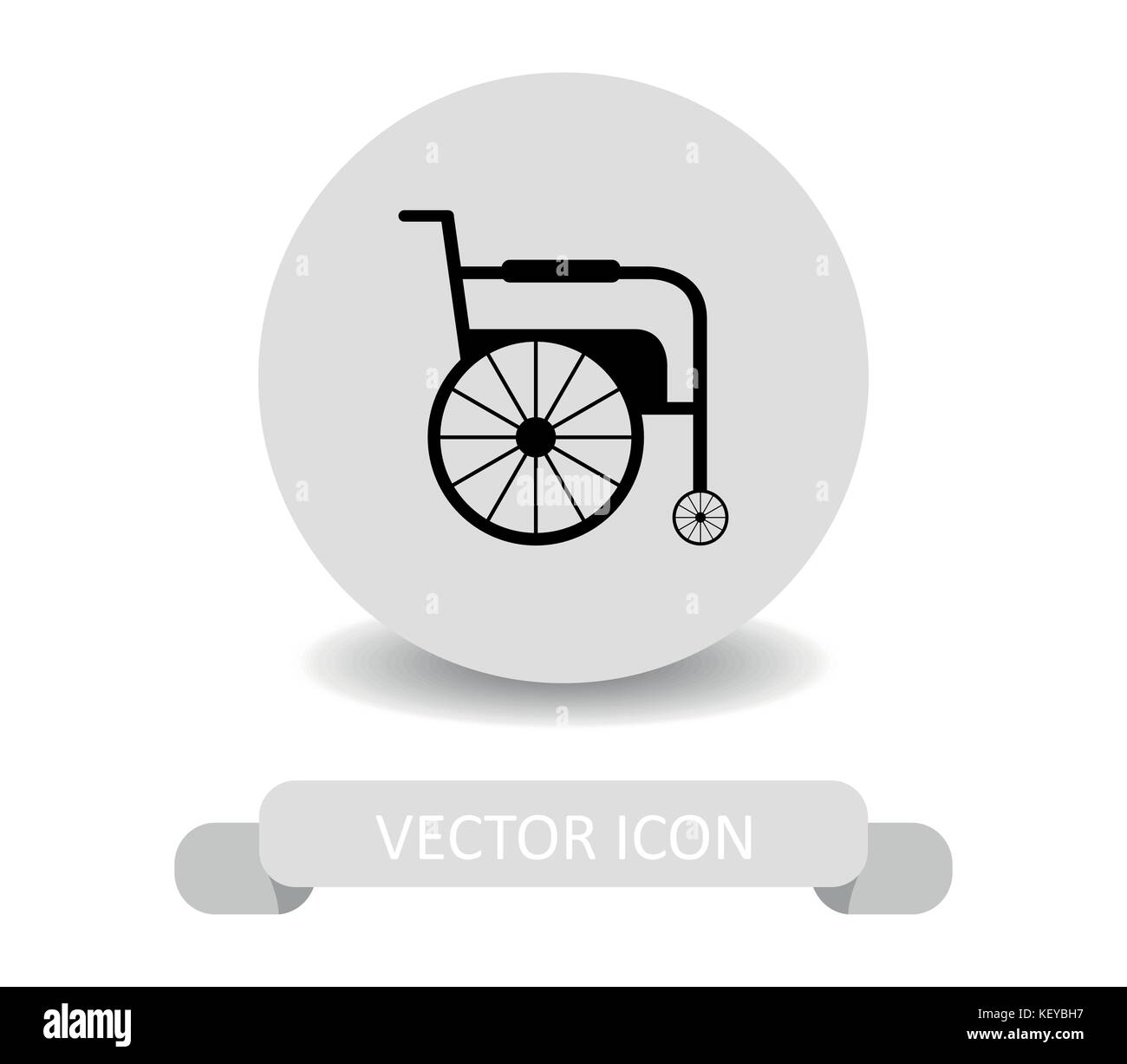 wheelchair icon on white background Stock Vector Image & Art - Alamy