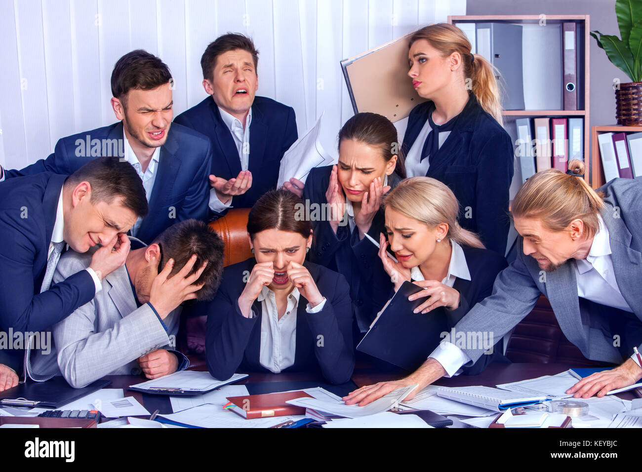 Worried stressed group business men hi-res stock photography and images ...