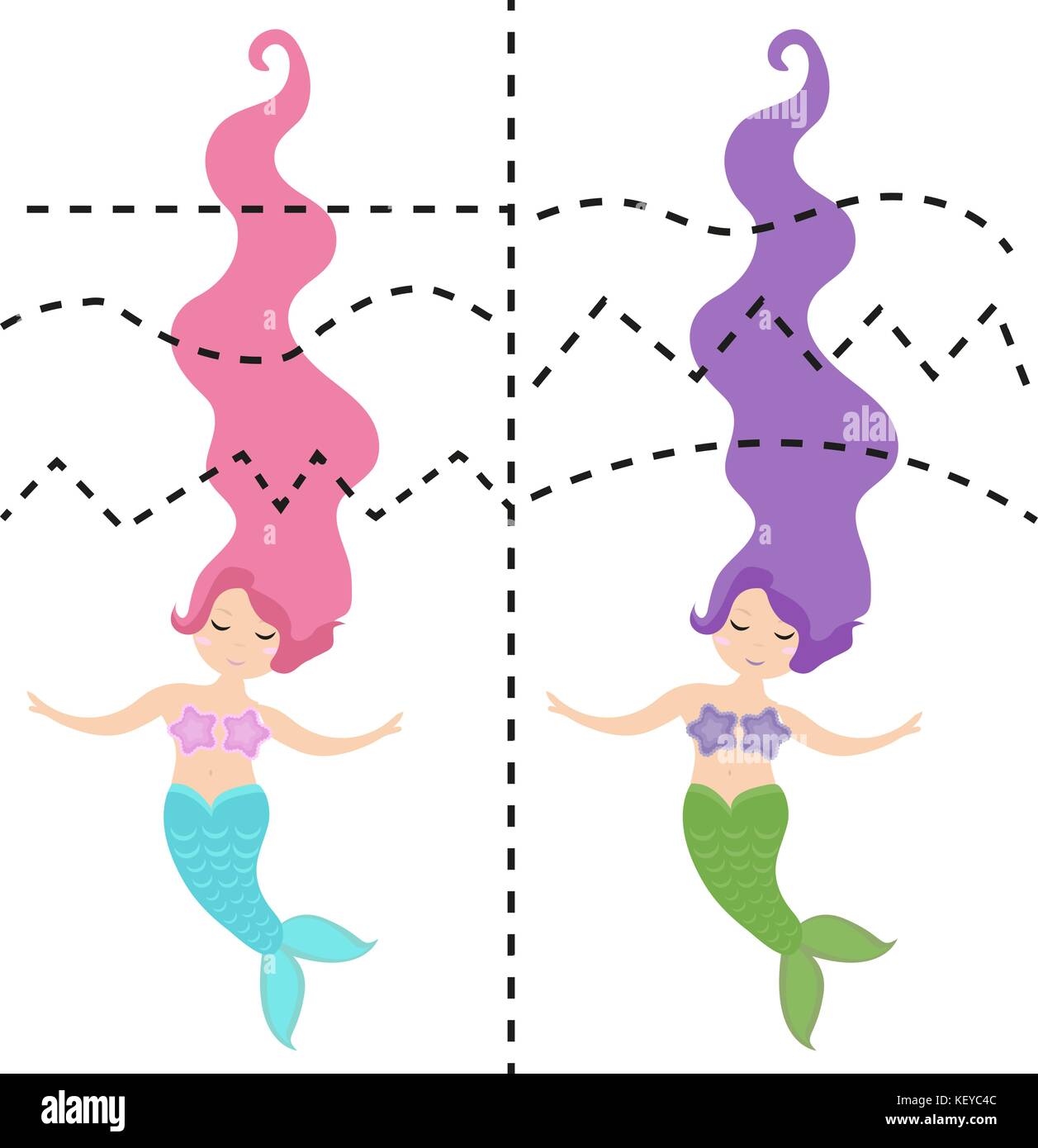 Children education paper game for cutting. Cut along the line. Training ...